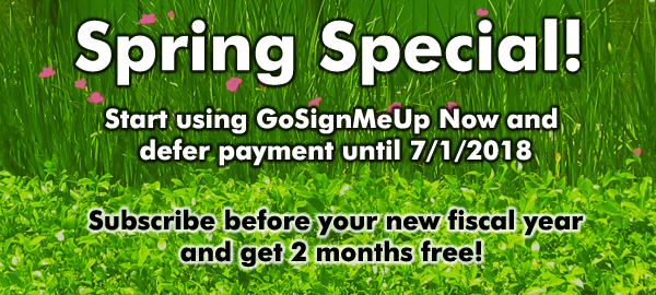 Spring Special - GoSignMeUp
